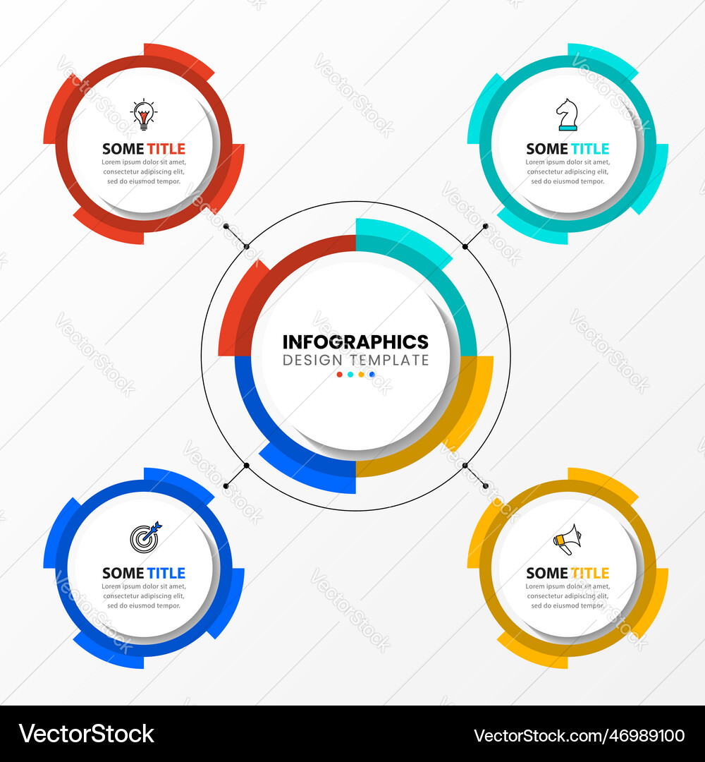 Infographic template with icons and 4 options Vector Image