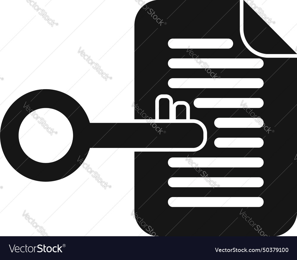 Key paper approve icon simple person Royalty Free Vector Key paper approve icon simple person Royalty Free Vector