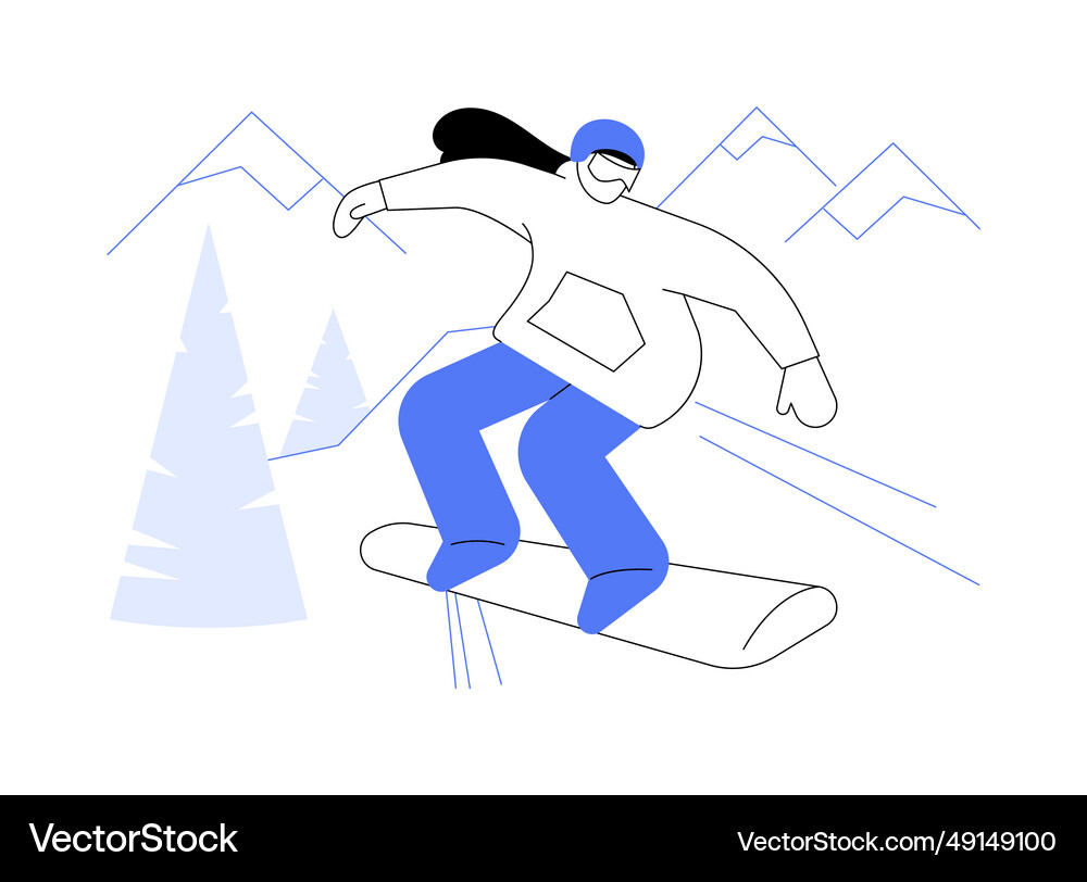 On the slope isolated cartoon Royalty Free Vector Image