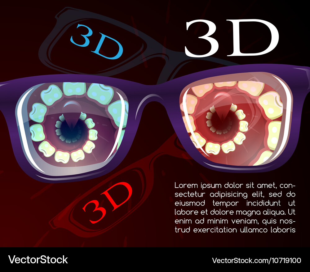 Presentation of 3d cinema Royalty Free Vector Image