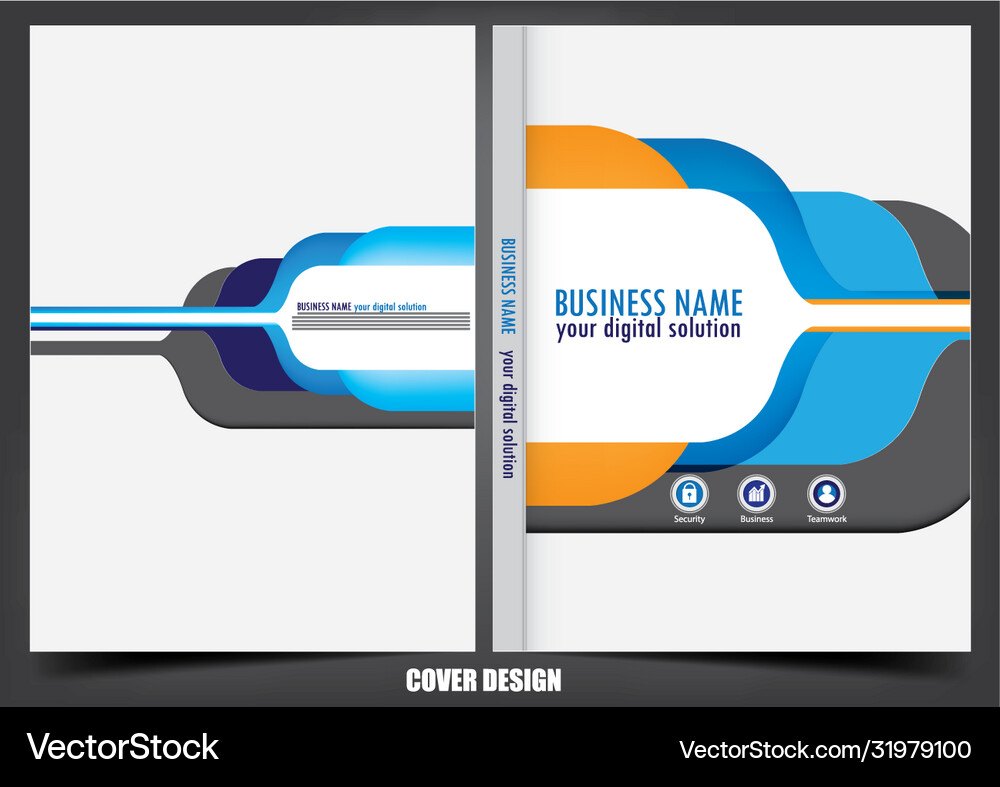 Report cover template business design Royalty Free Vector