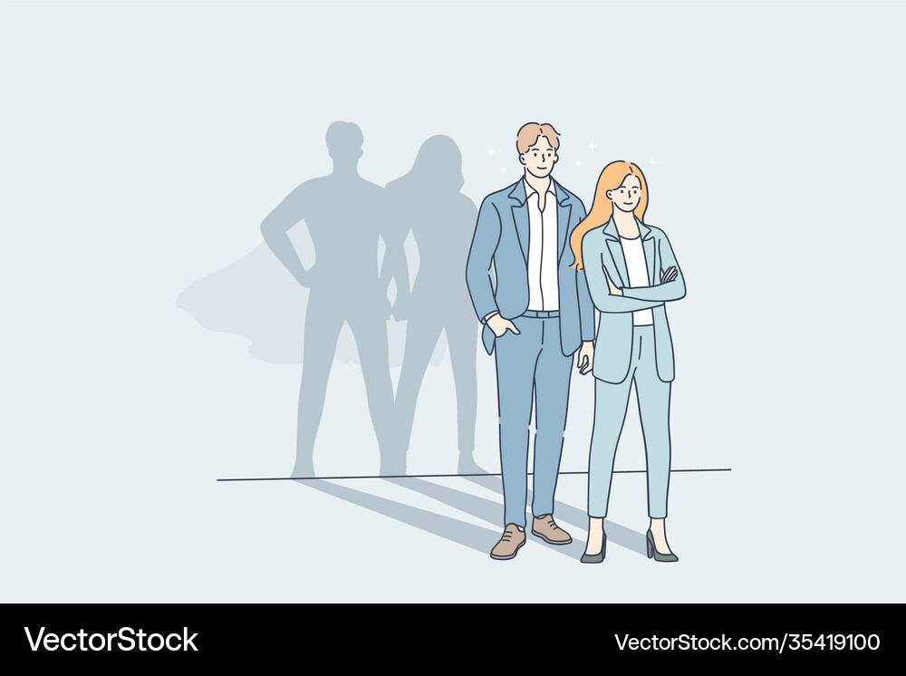 Successful cooperation and business team concept Vector Image