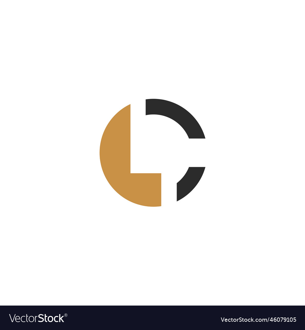 Alphabet letters initials logo cl lc l and c Vector Image