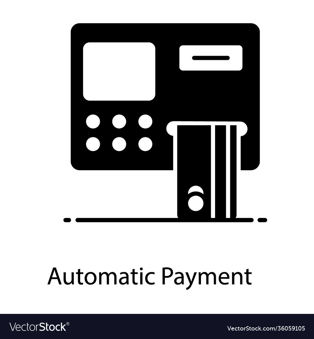 Automatic payment Royalty Free Vector Image - VectorStock
