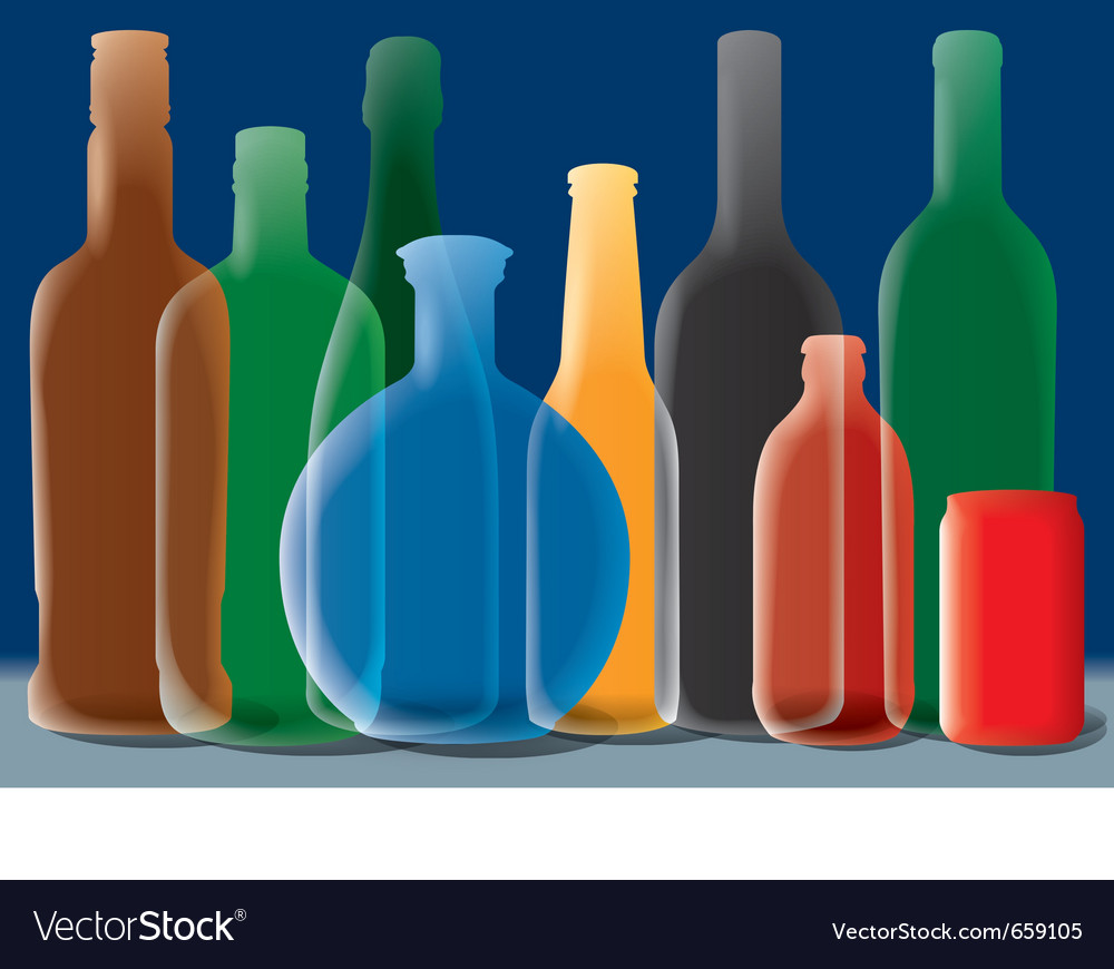Bottles background Royalty Free Vector Image - VectorStock
