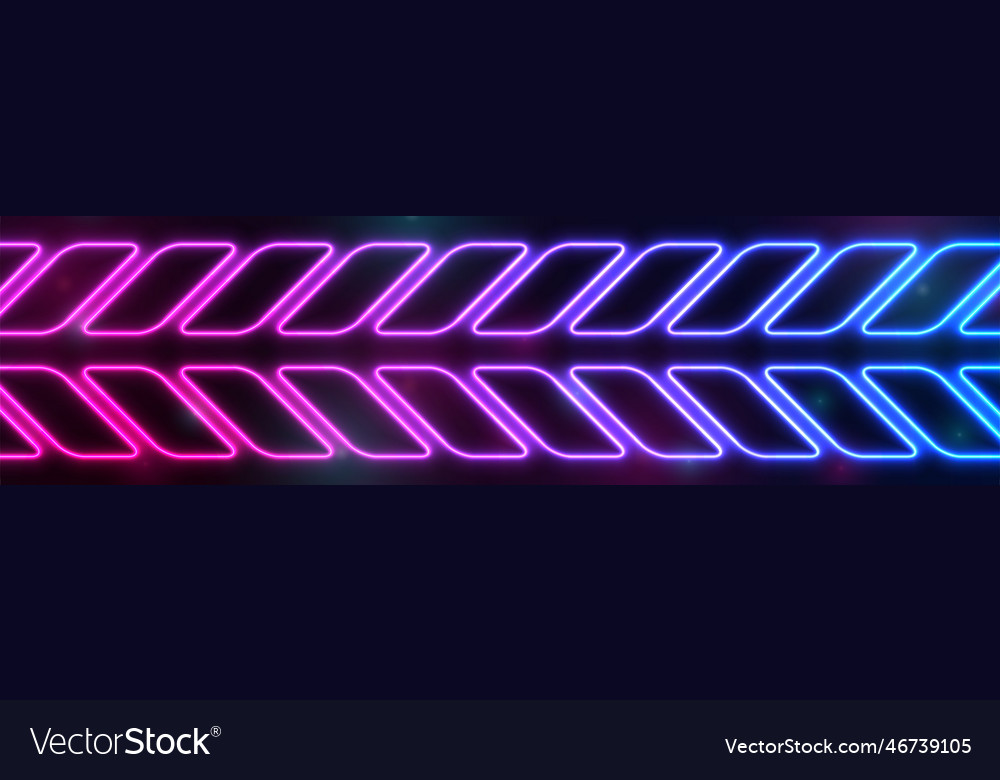 Bright blue purple abstract neon arrows tech Vector Image
