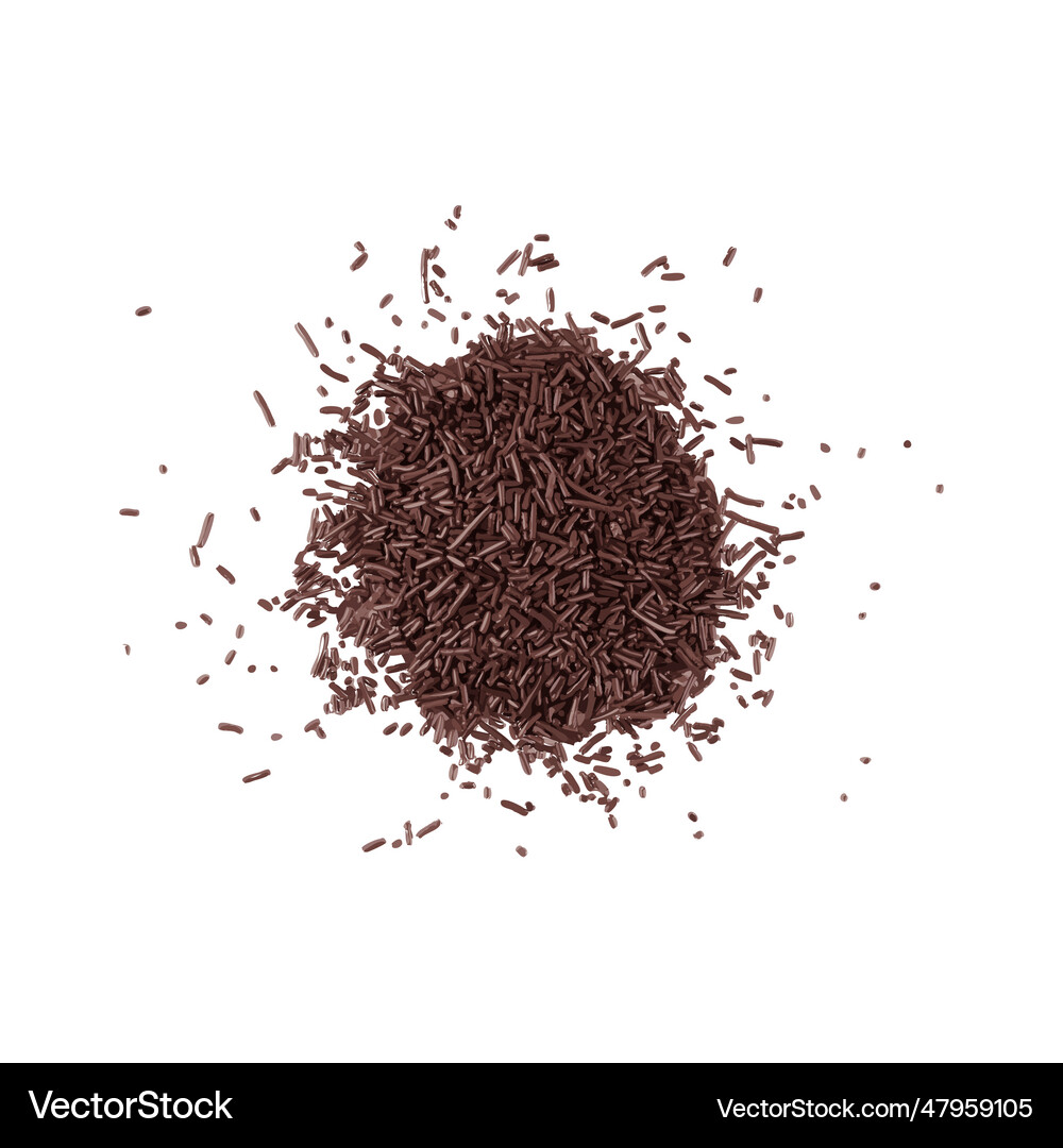 Candy sprinkle donut chocolate sprinkles isolated Vector Image