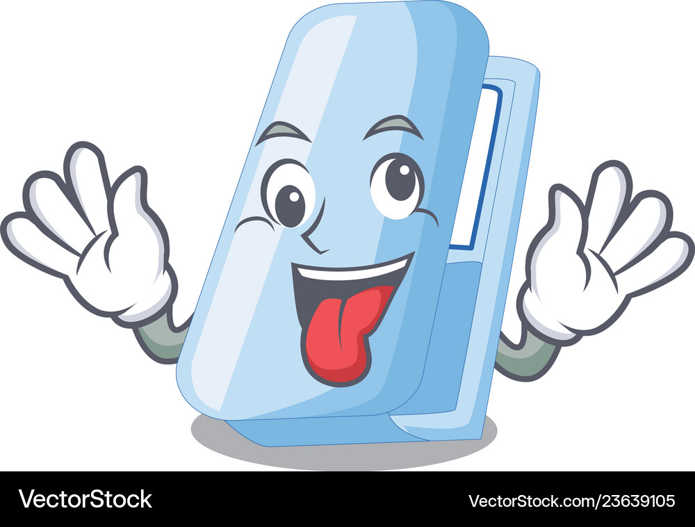 Crazy stapler in a the cartoon wallet Royalty Free Vector