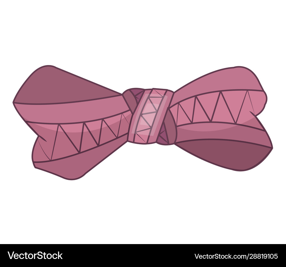 Decorative bow for page decor isolated Royalty Free Vector