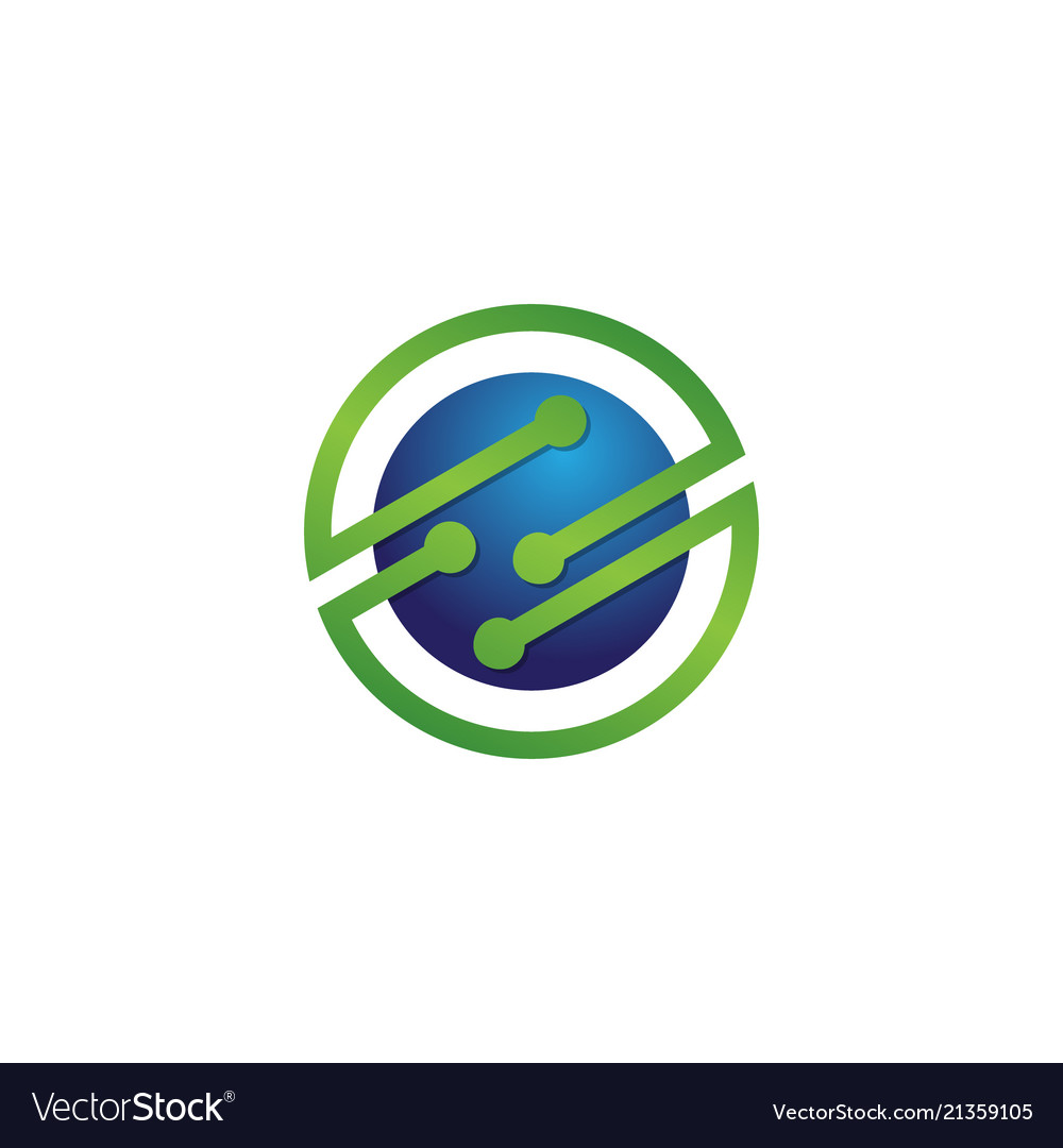 Electronic Circuit Globe Royalty Free Vector Image