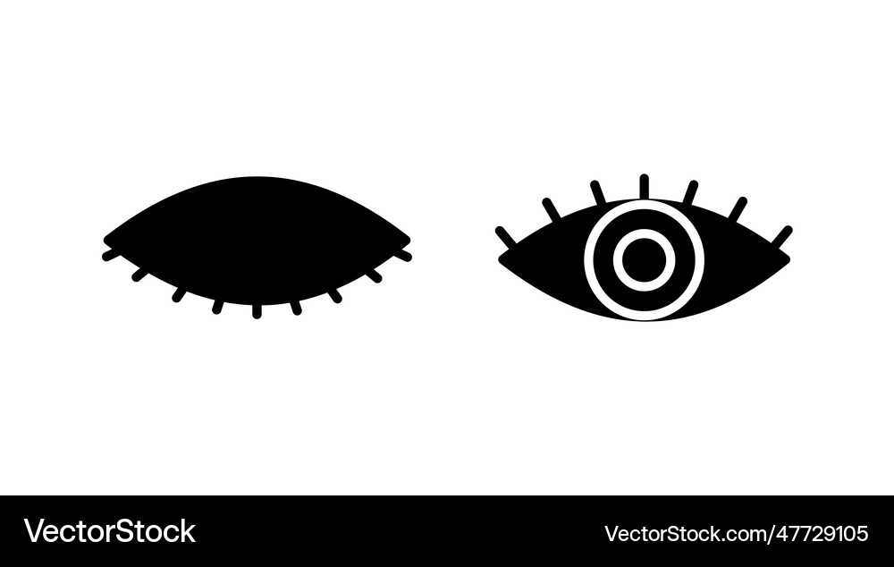 Eye icon look and vision icon eye icon Royalty Free Vector