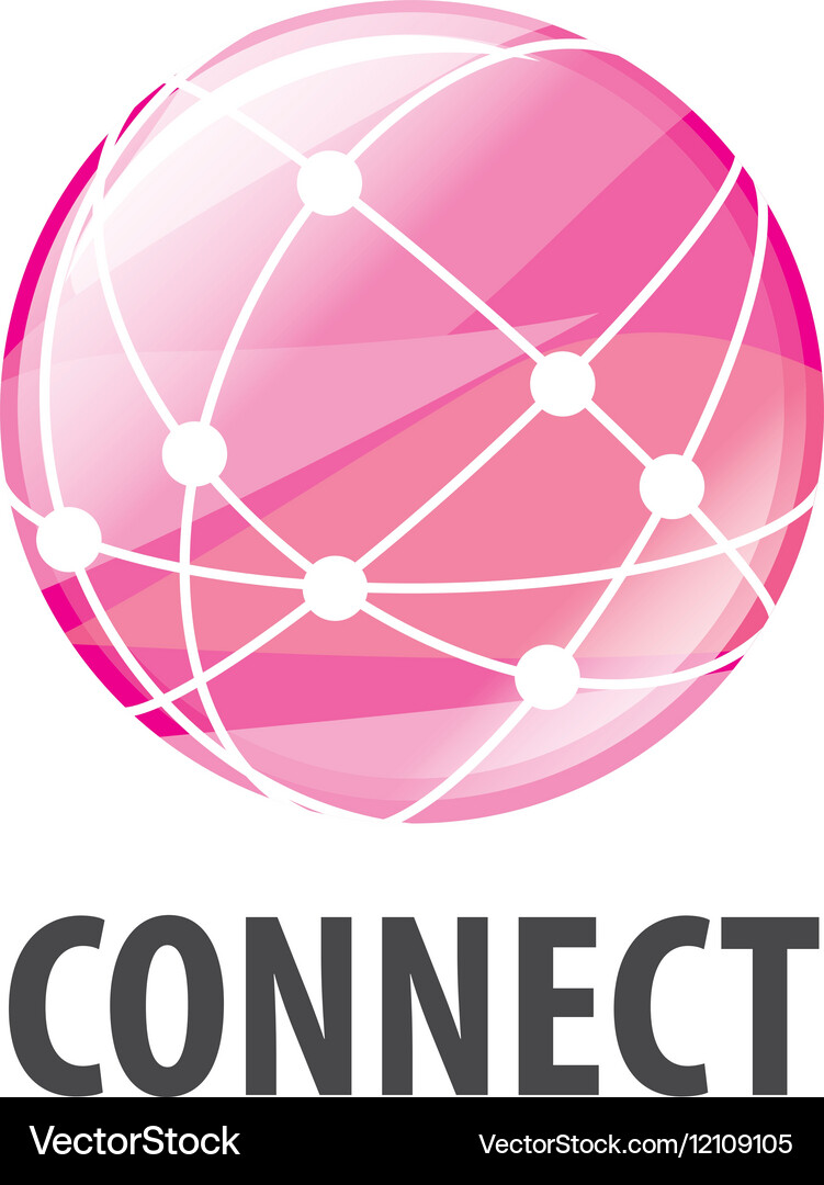 Logo Connect Lizenzfreies Vektorbild - VectorStock