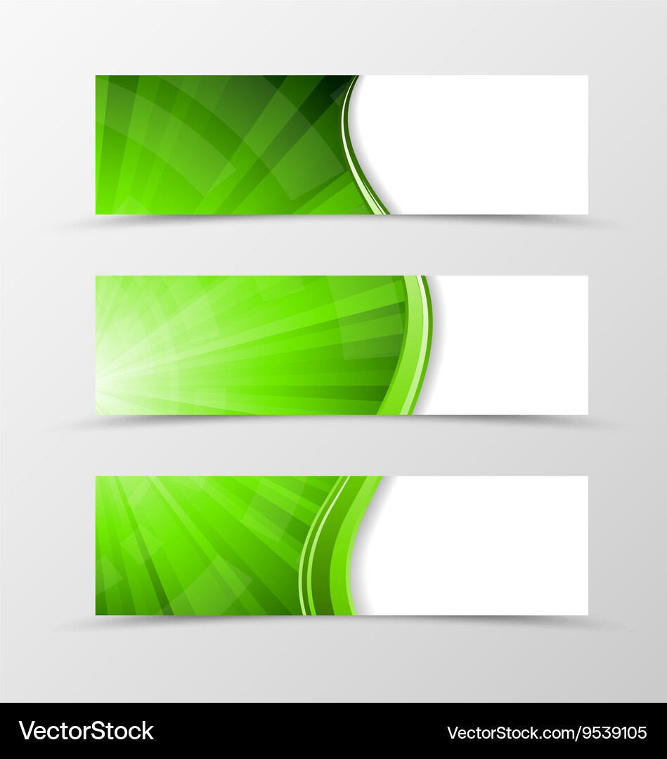 Set of banner wave design Royalty Free Vector Image