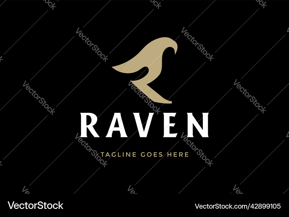 Simple elegant minimalist golden initial letter r Vector Image