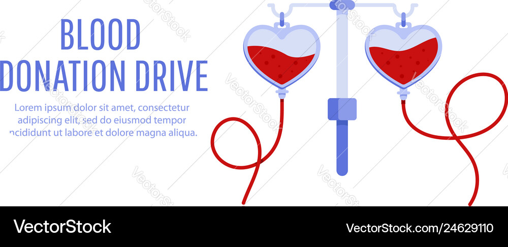 Blood donation drive design poster Royalty Free Vector Image