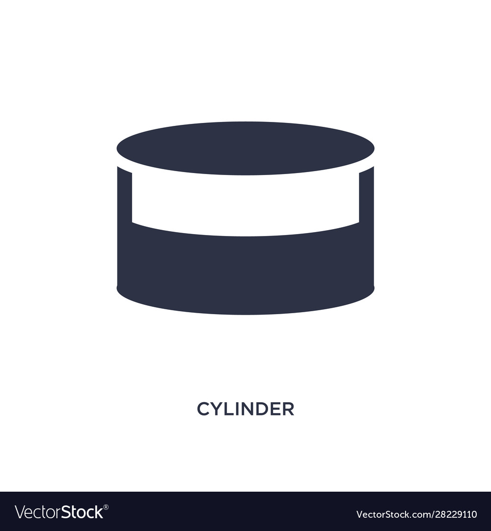 Cylinder icon on white background simple element Vector Image