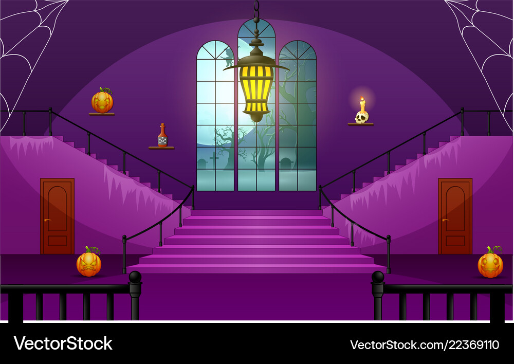 Decoration house halloween Royalty Free Vector Image