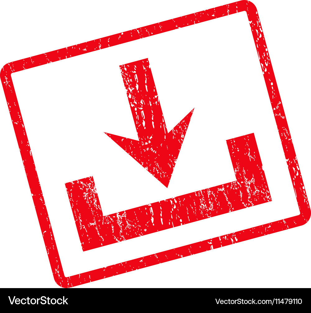 Downloads icon rubber stamp Royalty Free Vector Image