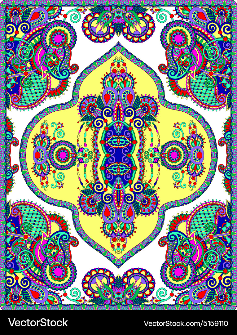 Elaborate original floral large area carpet design