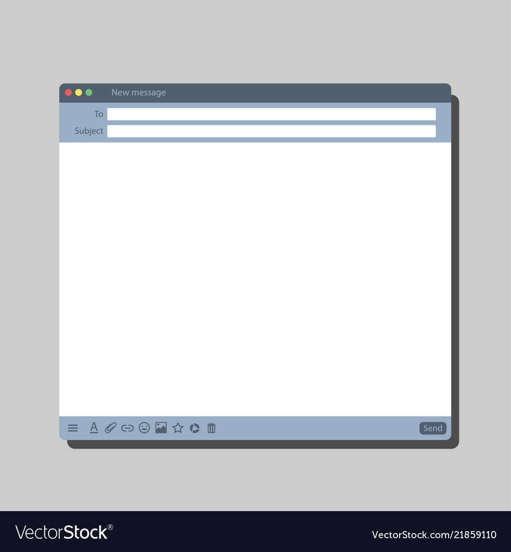 Email message interface Royalty Free Vector Image