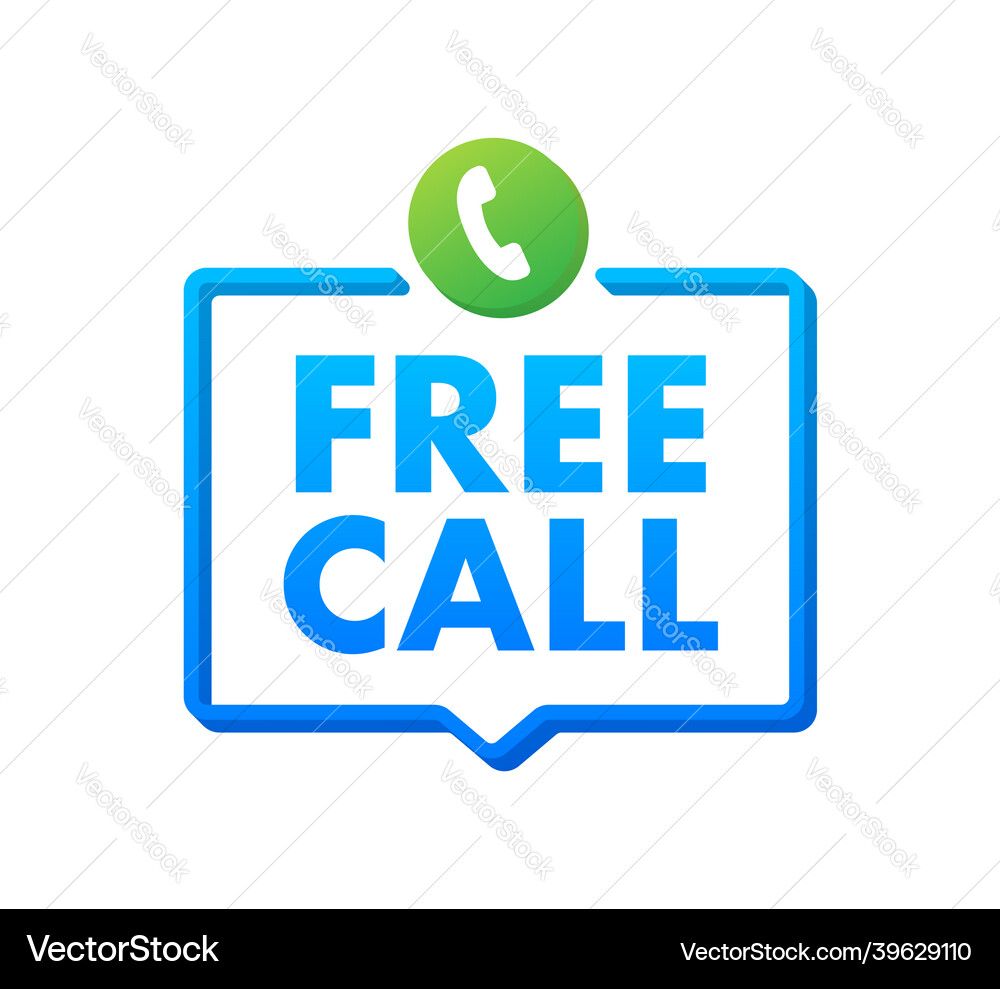 Free call information technology telephone icon Vector Image