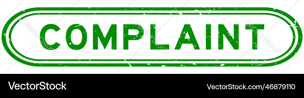 Grunge green complaint word rubber seal stamp on Vector Image