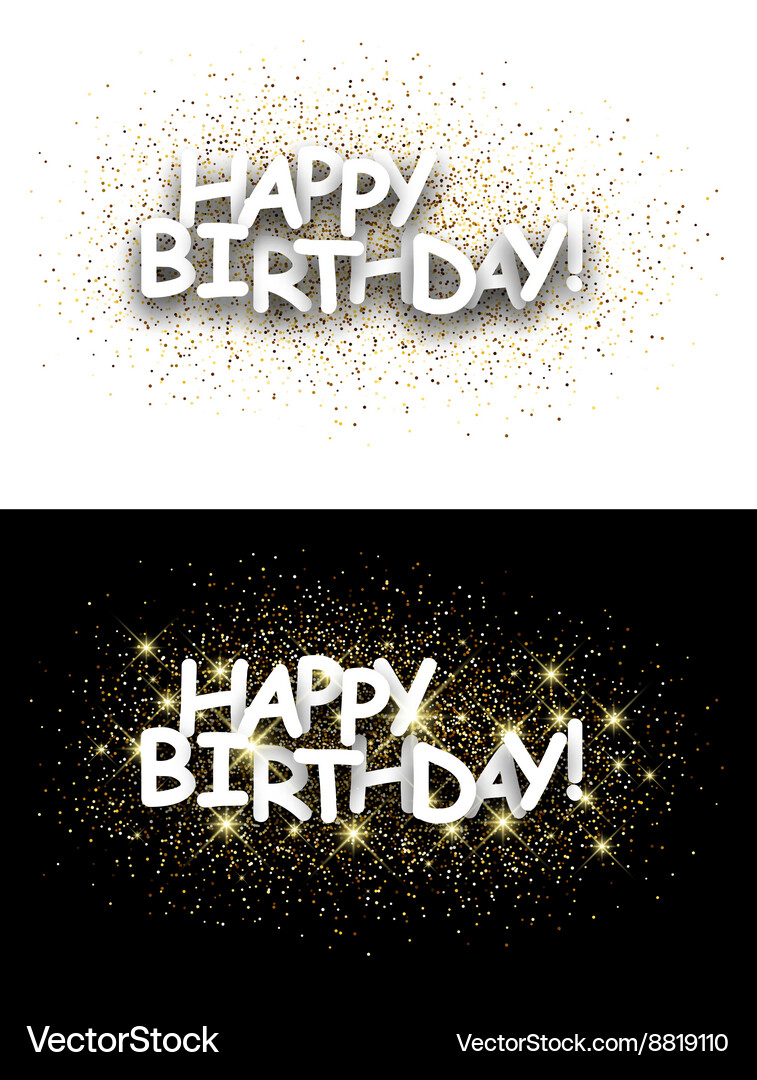Happy birthday paper card Royalty Free Vector Image