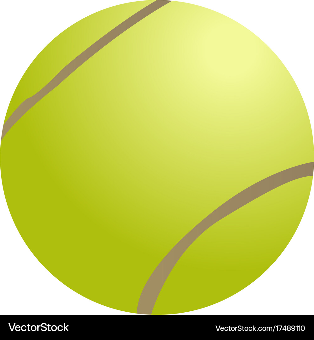 Isolated tennis ball Royalty Free Vector Image