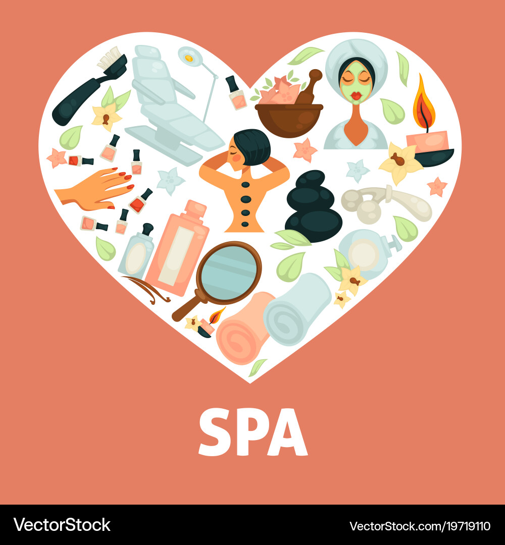 Spa procedures promotional poster Royalty Free Vector Image