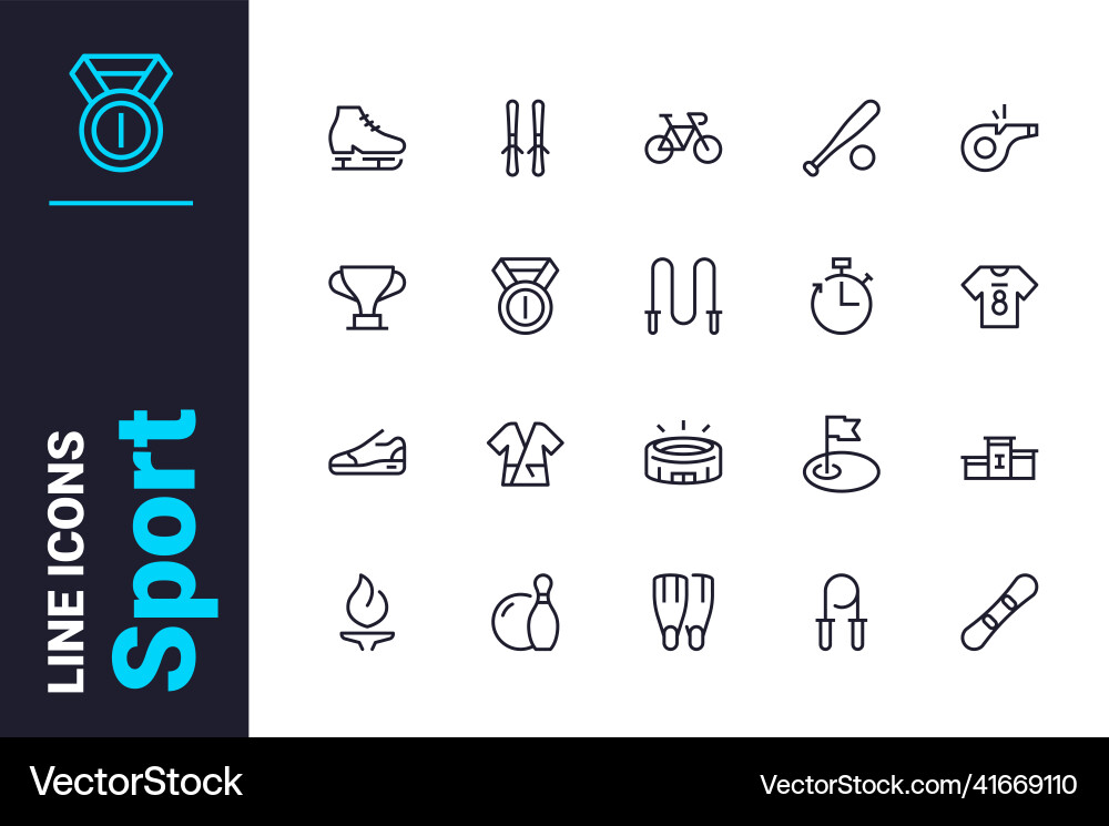 Sport activities icons set Royalty Free Vector Image