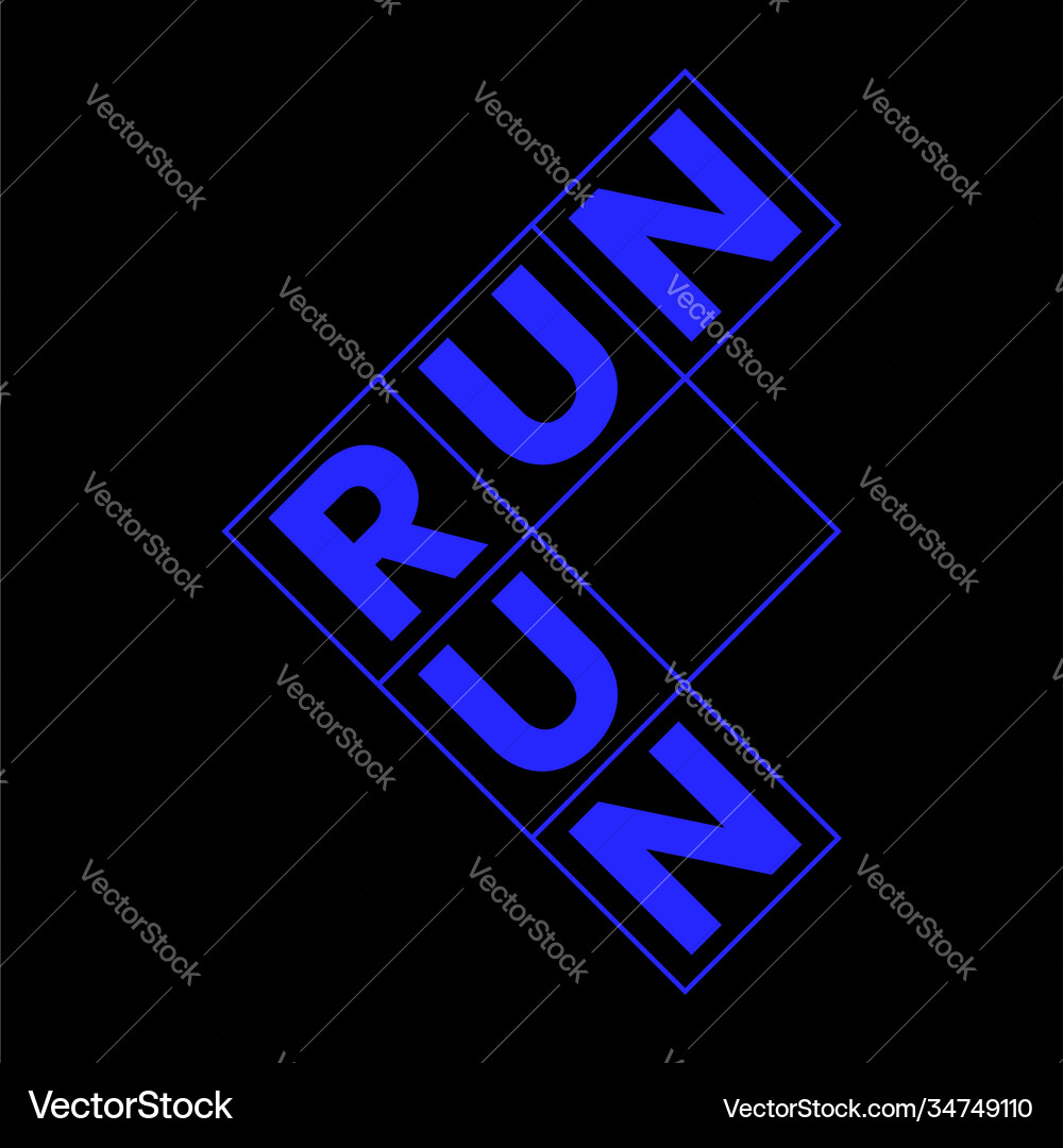 Sport geometric print with typography logo Vector Image