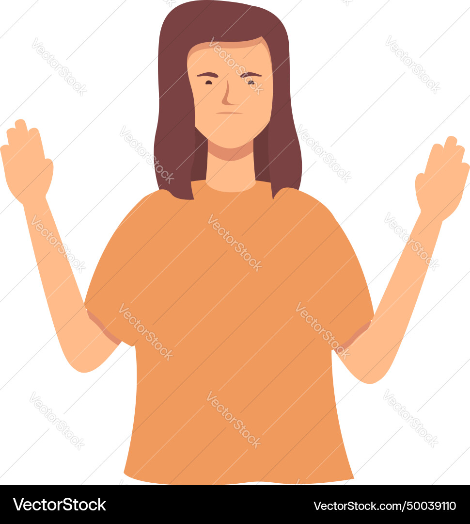 Stop care able icon cartoon partly deaf Royalty Free Vector