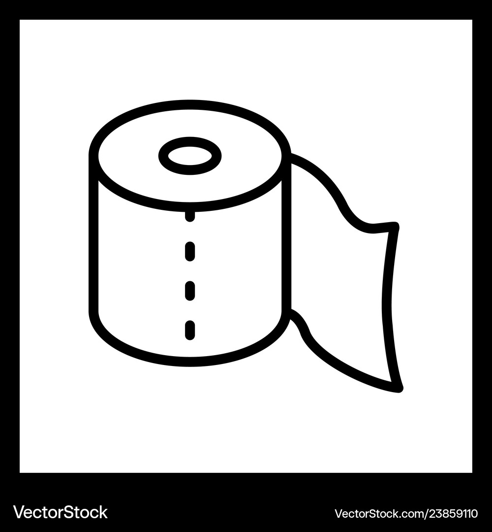 Toilet paper icon Royalty Free Vector Image - VectorStock