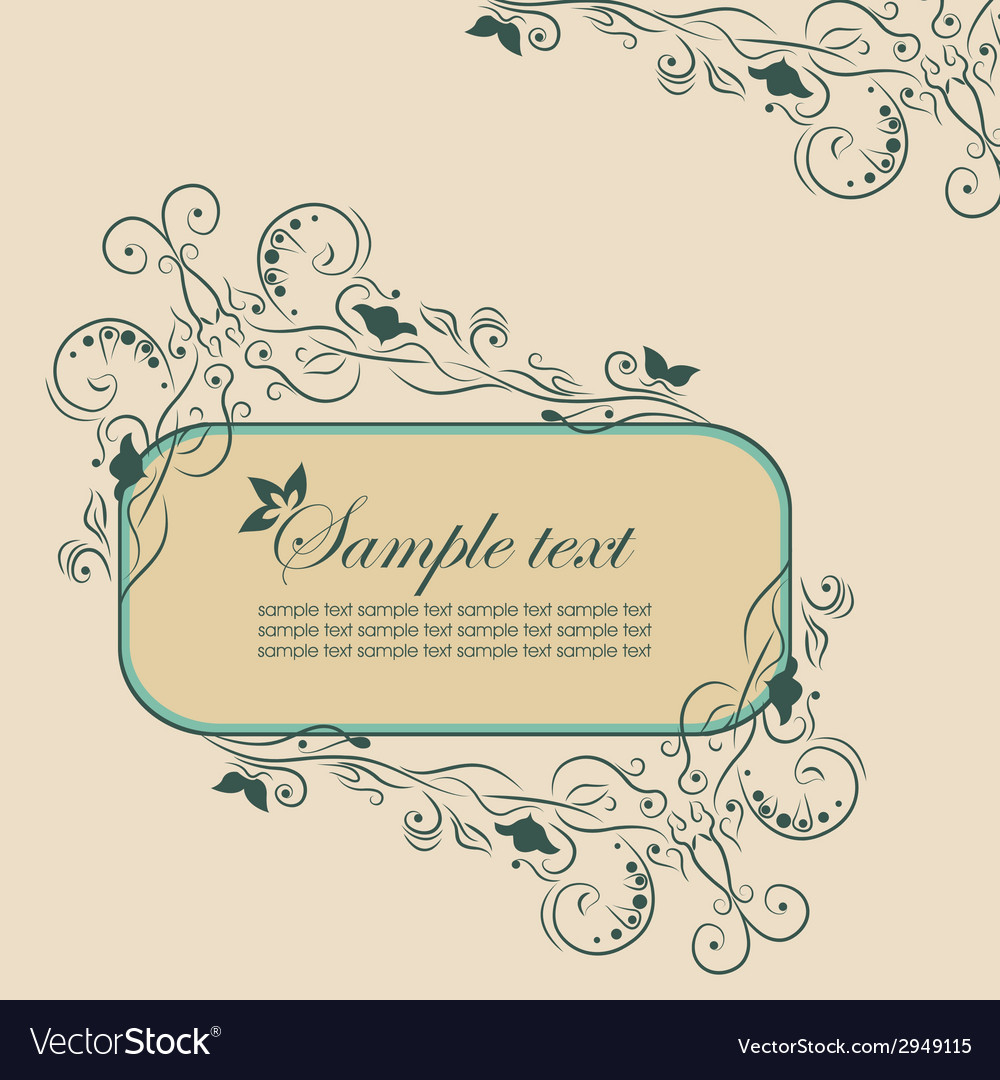 Abstract frame with pattern Royalty Free Vector Image