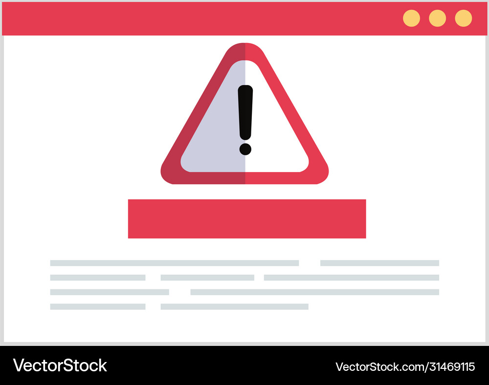 Attention warning alert sign with exclamation mark