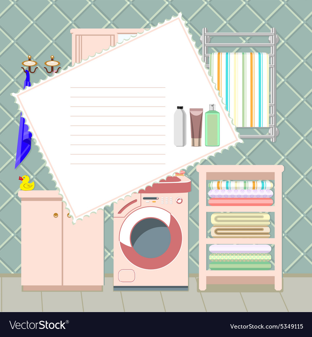 Bathroom card Royalty Free Vector Image - VectorStock