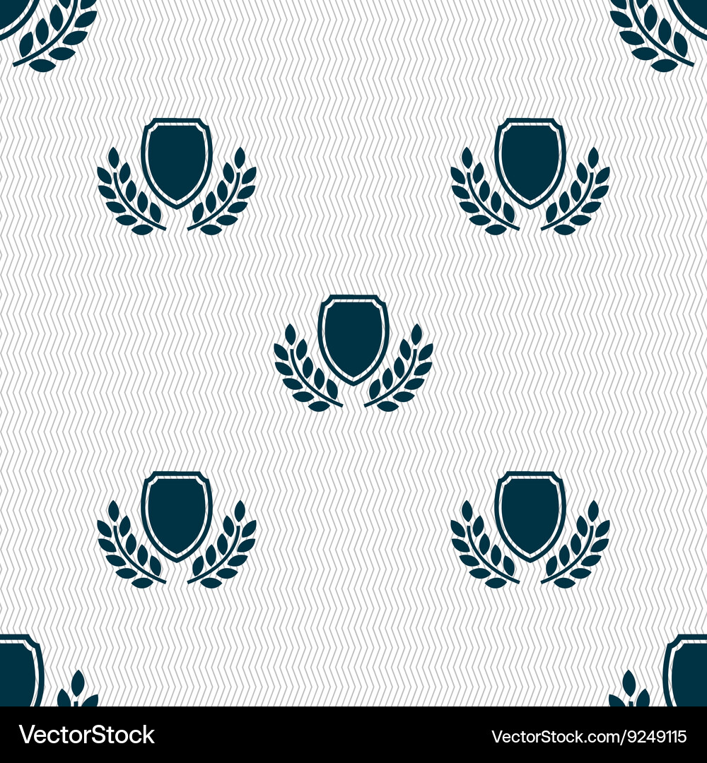 Blank award medal icon sign seamless pattern Vector Image