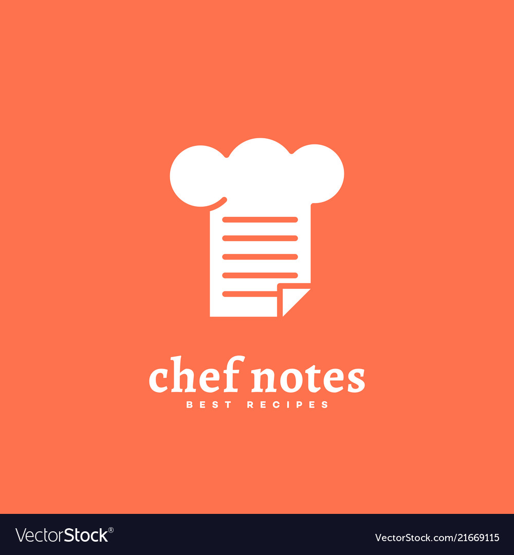 Chef notes logo Royalty Free Vector Image - VectorStock