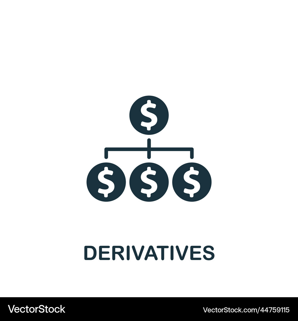 Derivatives icon monochrome simple policy Vector Image