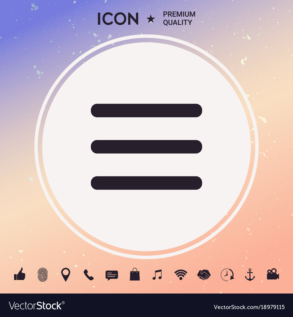 Menu icon Royalty Free Vector Image - VectorStock