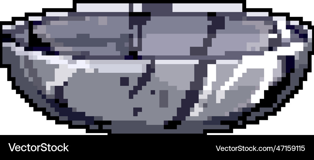 Natural marble bowl game pixel art Royalty Free Vector Image