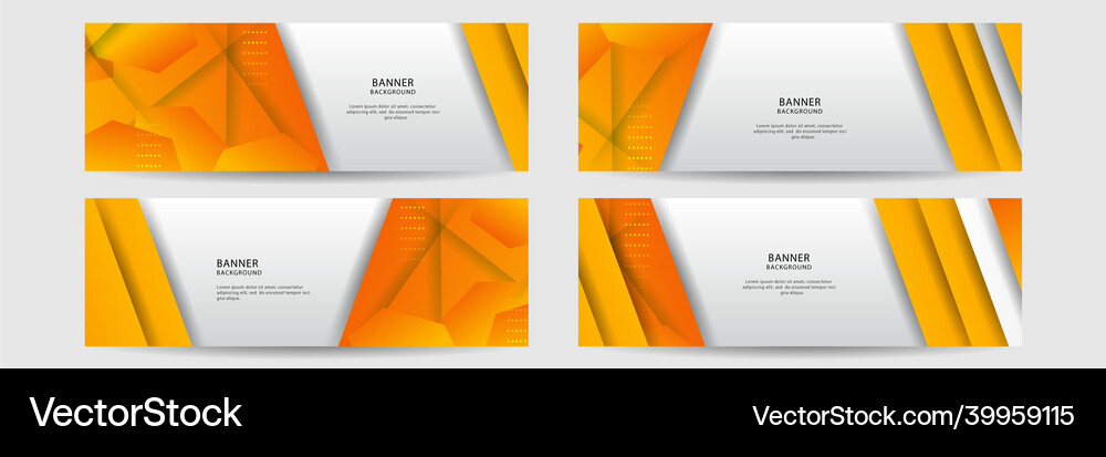 Orange abstract banner background business Vector Image