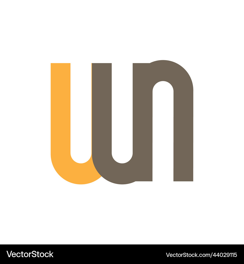 Wn w n letter icon logo Royalty Free Vector Image