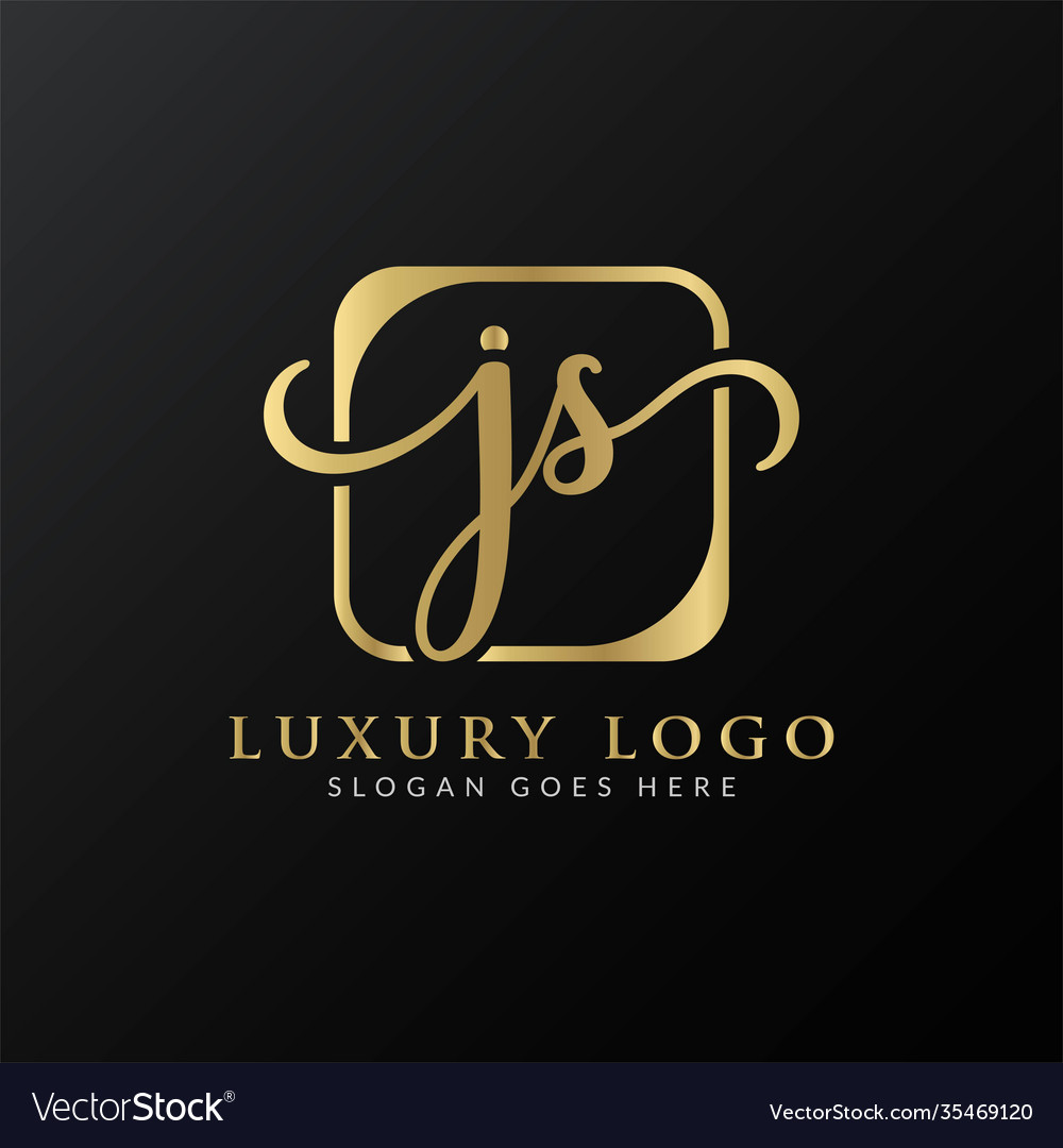 Creative letter js logo design template initial Vector Image