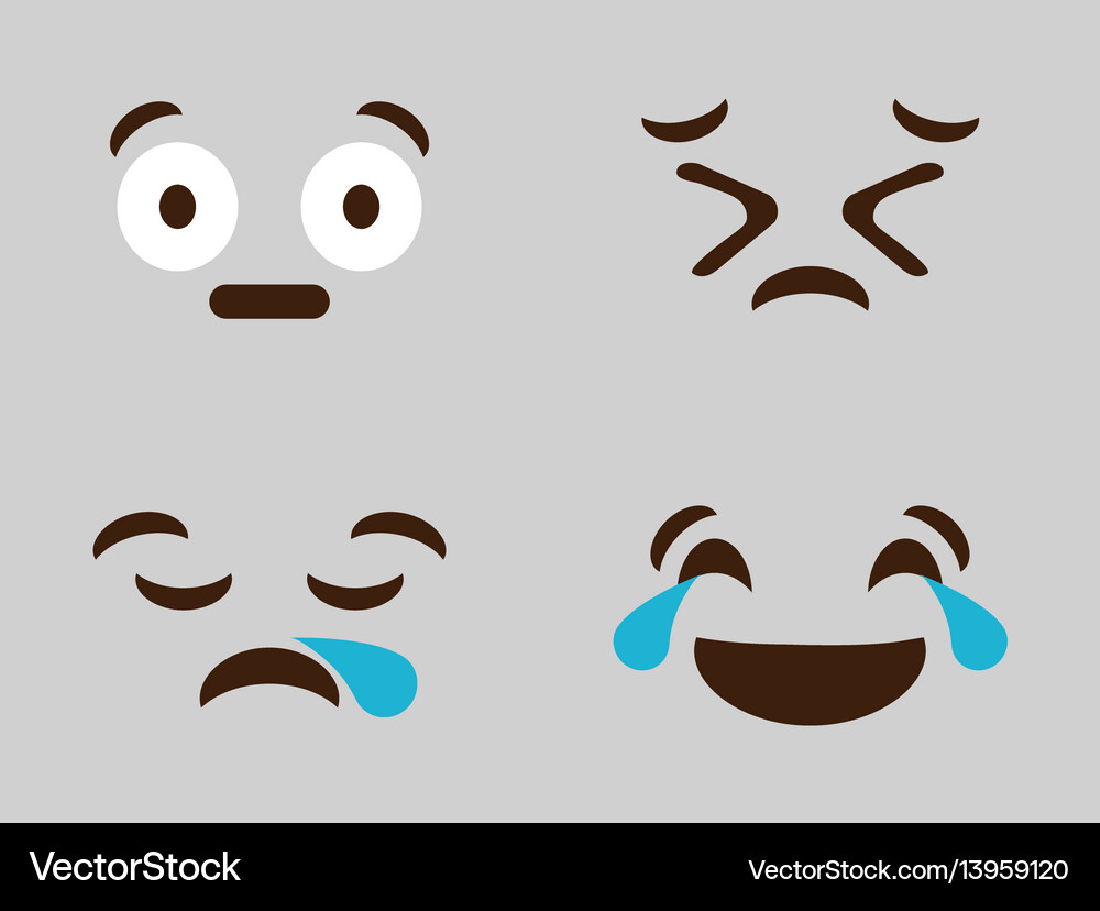 Emoticon cartoon face icon Royalty Free Vector Image