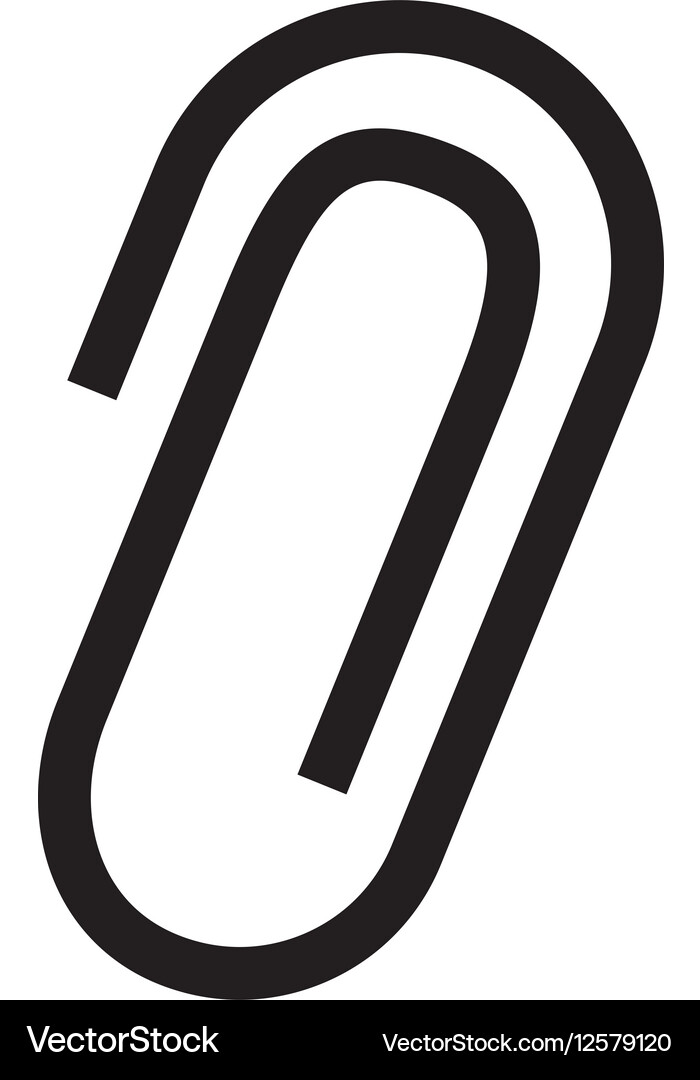 Isolated paperclip symbol Royalty Free Vector Image