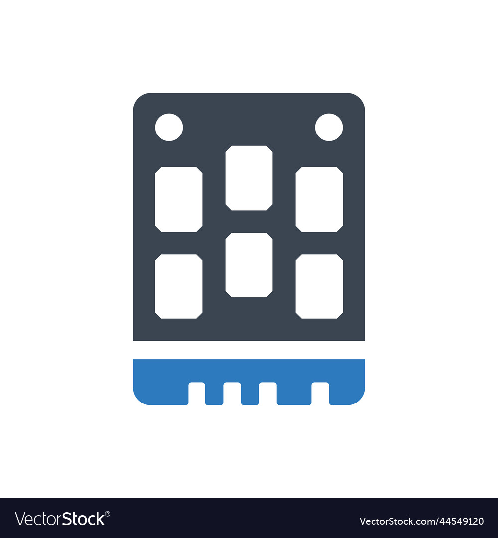 Solid State Laufwerk Symbol Lizenzfreies Vektorbild