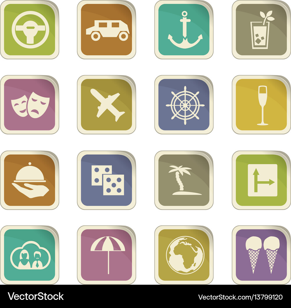 Travel icons set Royalty Free Vector Image - VectorStock