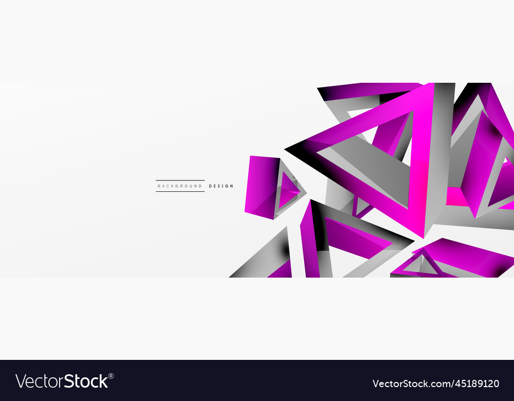 Triangle abstract background 3d basic Royalty Free Vector