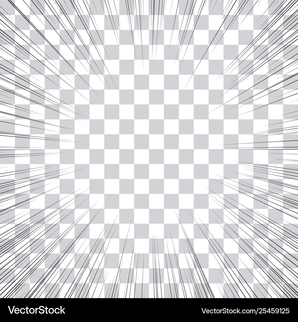 Comic book action lines speed lines manga frame Vector Image